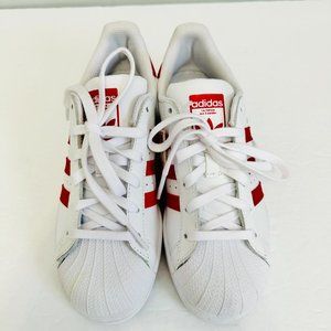 adidas | Shoes | Adidas Superstar Originals Red And White 3 Stripes ...